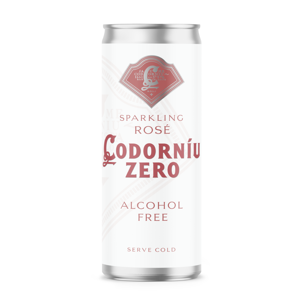 Gazuotas putojantis nealkoholinis vynas CODORNIU Zero Rose 0.25l | bottlery
