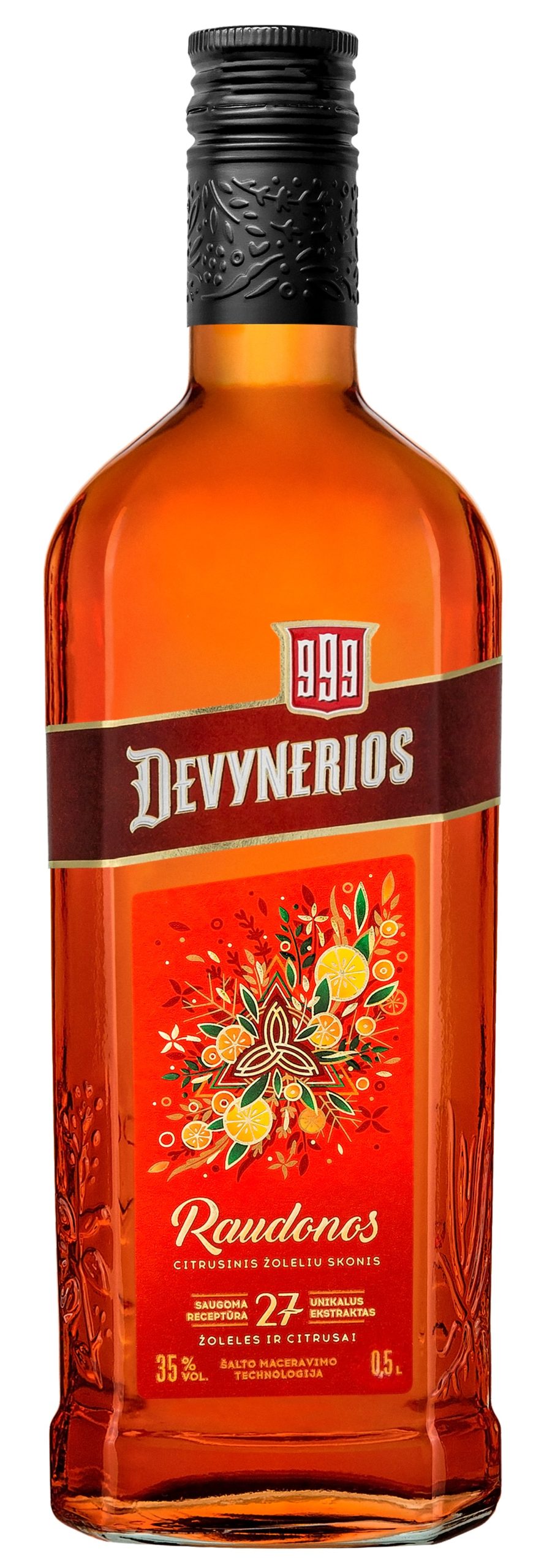 Balzamas spiritinis gėrimas DEVYNERIOS Kanapių ir citrusų 0.5l 32.0% ...